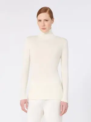 Max Mara Wool Jersey Polo-neck Sweater