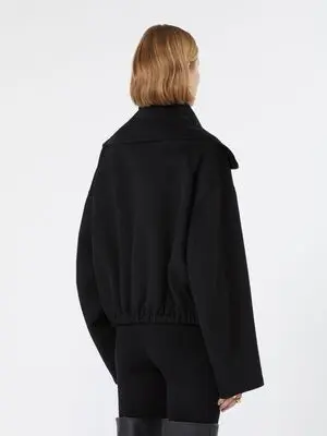 Max Mara Pure Wool Bomber Jacket With Removable Bib
