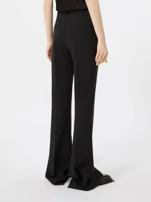 Max Mara Flared Stretch Wool Twill Trousers
