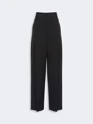 Max Mara Stretch Wool Curved-leg Trousers