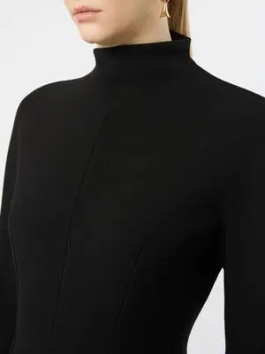Max Mara Short Stretch Wool-blend Hourglass Cut Dress