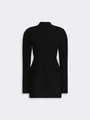 Max Mara Short Stretch Wool-blend Hourglass Cut Dress