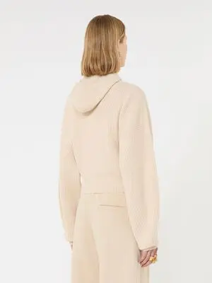 Max Mara Wool And Cashmere Hooded Cardigan