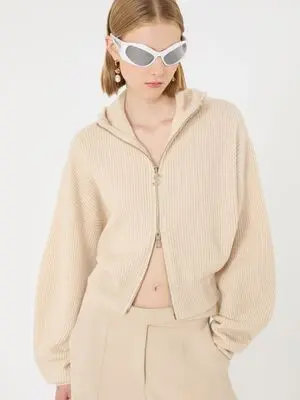 Max Mara Wool And Cashmere Hooded Cardigan