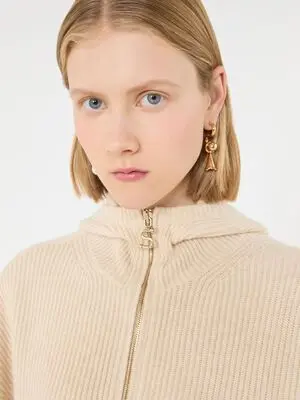 Max Mara Wool And Cashmere Hooded Cardigan