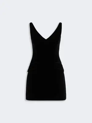 Max Mara Short Sleeveless Velvet Dress