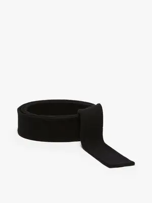 Max Mara Wool Self-tie Belt - Black