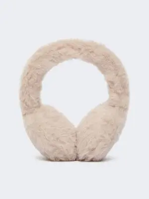 Max Mara Alpaca And Wool Teddy Fabric Earmuffs - Beige