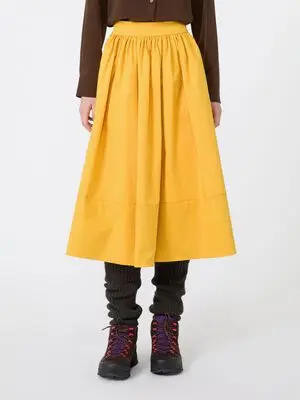 Max Mara Cotton Satin Midi Skirt