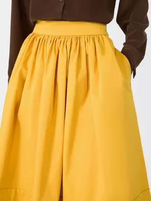 Max Mara Cotton Satin Midi Skirt