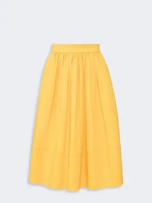 Max Mara Cotton Satin Midi Skirt