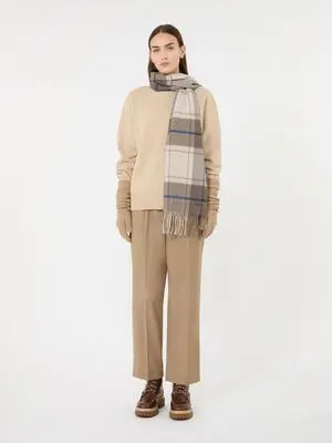 Max Mara Stretch Wool Flannel Trousers