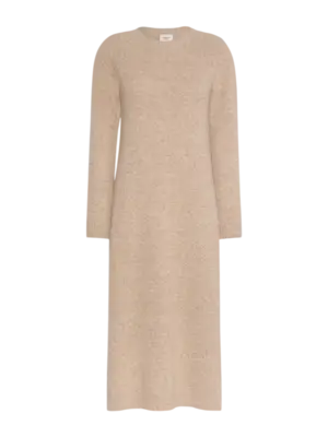 Max Mara Wool-blend Tweed Midi Dress - Beige