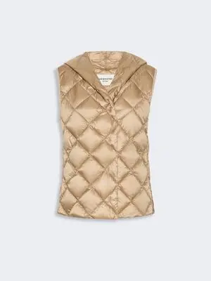 Max Mara Water-repellent Padded Gilet - Camel