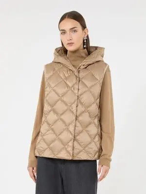 Max Mara Water-repellent Padded Gilet - Camel