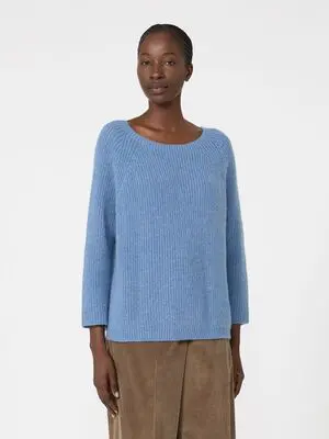 Max Mara Mohair Blend Knit Jumper - Light Blue