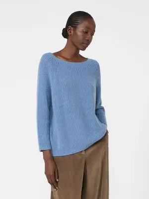 Max Mara Mohair Blend Knit Jumper - Light Blue