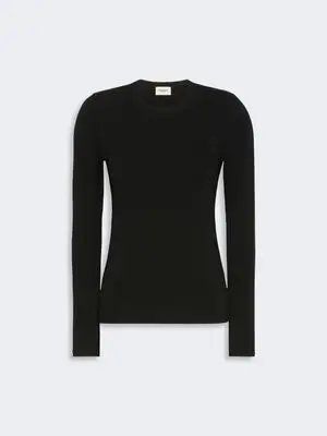Max Mara Stretch Viscose Jersey T-shirt - Black
