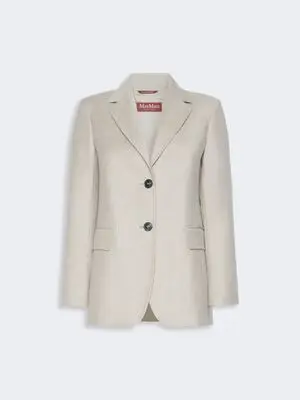 Max Mara Single-breasted Wool Flannel Blazer - Beige