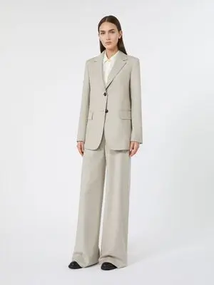 Max Mara Single-breasted Wool Flannel Blazer