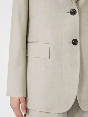 Max Mara Single-breasted Wool Flannel Blazer
