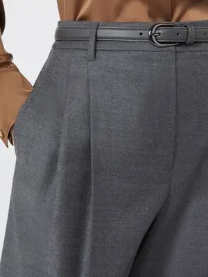 Max Mara Mannish Wool Flannel Trousers
