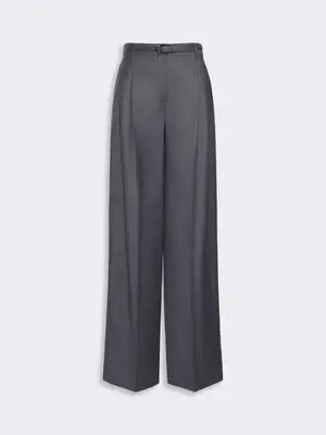 Max Mara Mannish Wool Flannel Trousers