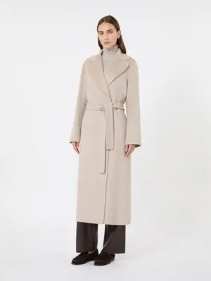 Max Mara Wool And Cashmere Belted Wrap Coat