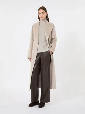 Max Mara Wool And Cashmere Belted Wrap Coat
