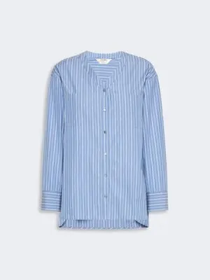 Max Mara Striped Cotton Poplin Shirt