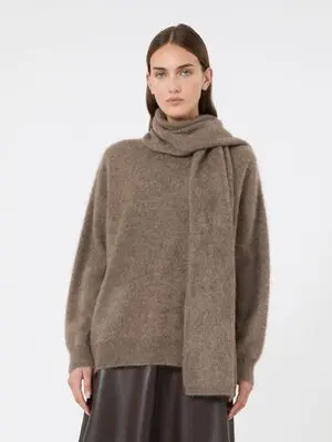 Max Mara Yak Yarn Sweater With Scarf Detail