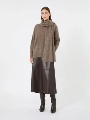 Max Mara Yak Yarn Sweater With Scarf Detail