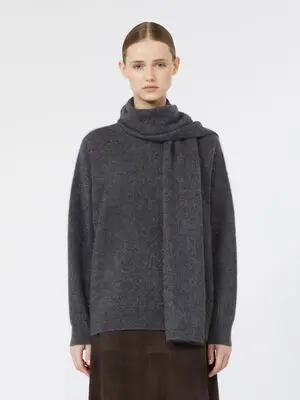 Max Mara Yak Yarn Sweater With Scarf Detail