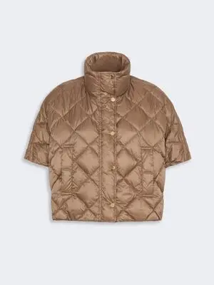 Max Mara Water-repellent Canvas Padded Cape - Camel
