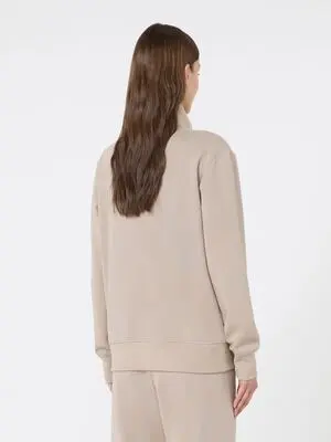 Max Mara Technical Cotton Jersey Zip-up Sweatshirt