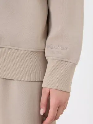 Max Mara Technical Cotton Jersey Zip-up Sweatshirt