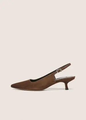 Vince Sabra Suede Slingback Kitten Heel - Clove