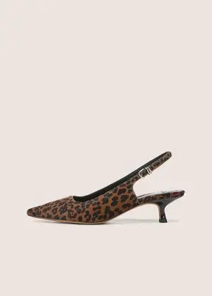 Vince Sabra Leopard-print Calf Hair Slingback Kitten Heel - Brown Multi