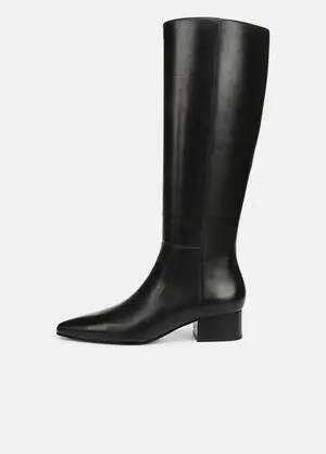 Vince Adan Leather Knee Boot - Black