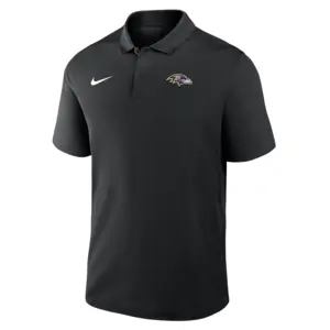 Nike Baltimore Ravens Logo Victory Dri-fit Nfl Polo - Black