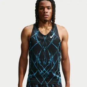 Nike Aeroswift Dri-fit Adv Printed Running Singlet - Black