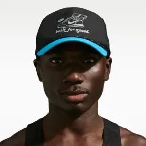 Nike Pro Dri-fit Unstructured Graphic Running Cap - Black