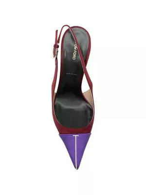 TOM FORD 105mm Thea Slingback Pumps - Purple