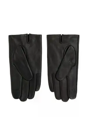 Karl Lagerfeld Logo-plaque Leather Gloves