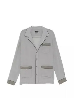 TOM FORD Geometric Print Pyjama Shirt - Neutrals