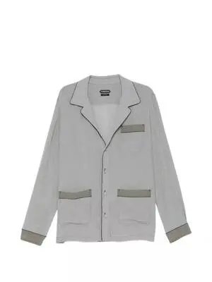 TOM FORD Geometric Print Pyjama Shirt - Neutrals