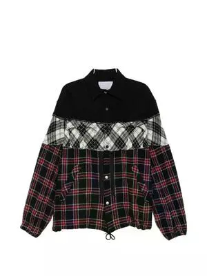 Kolor Patchwork Shirt Jacket - Black
