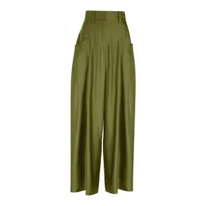 CONCEPTO Wild Silk Wide-leg Trousers