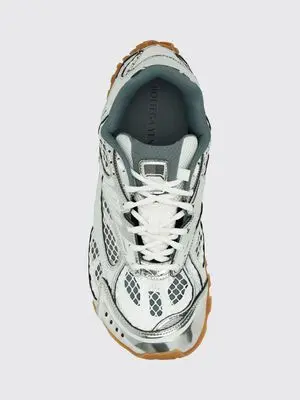 Bottega Veneta Fabric And Rubber Sneakers - Silver