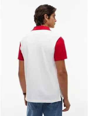 Tommy Hilfiger Regular Fit Crest Logo Colorblock Polo